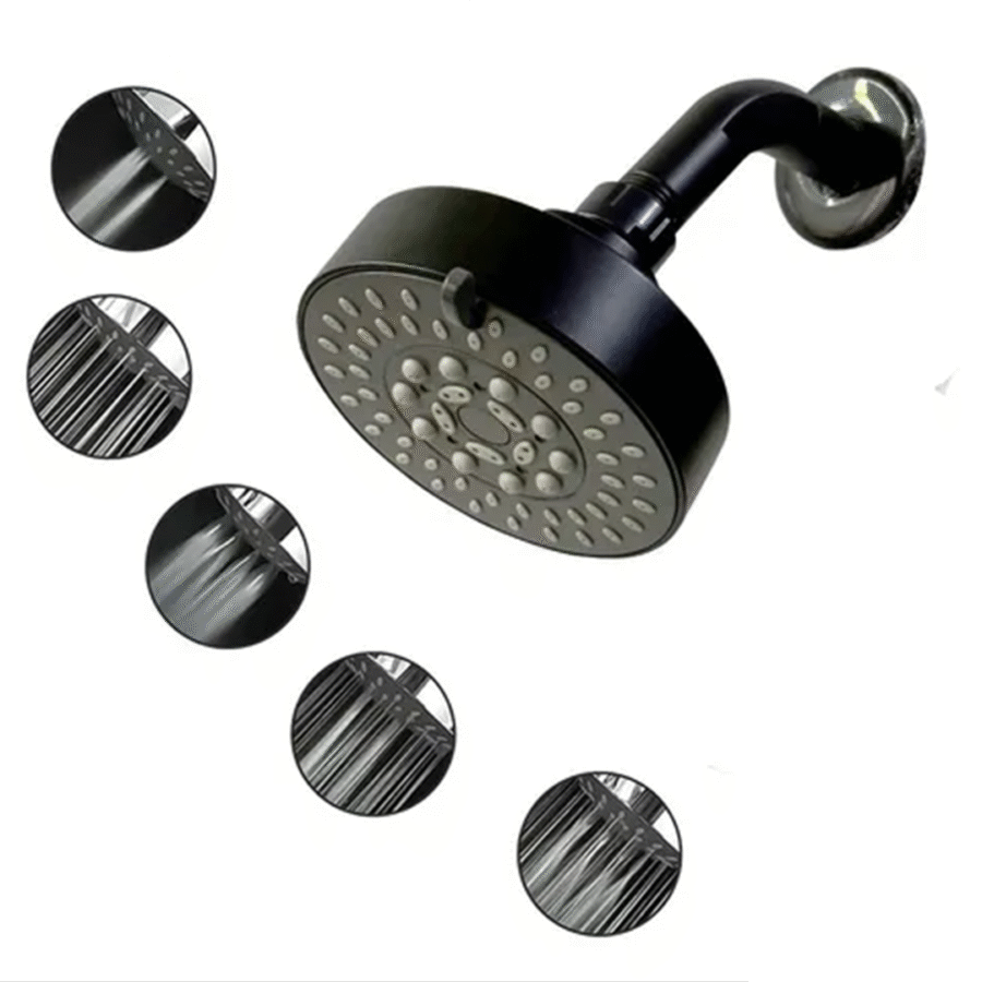 DUCHA REGADERA NEGRA RED PE FOCCIDSF6256 | Ferretería Mauro